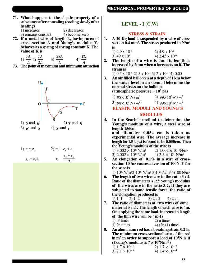 Elasticity Assign | PDF | Young's Modulus | Elasticity (Physics)