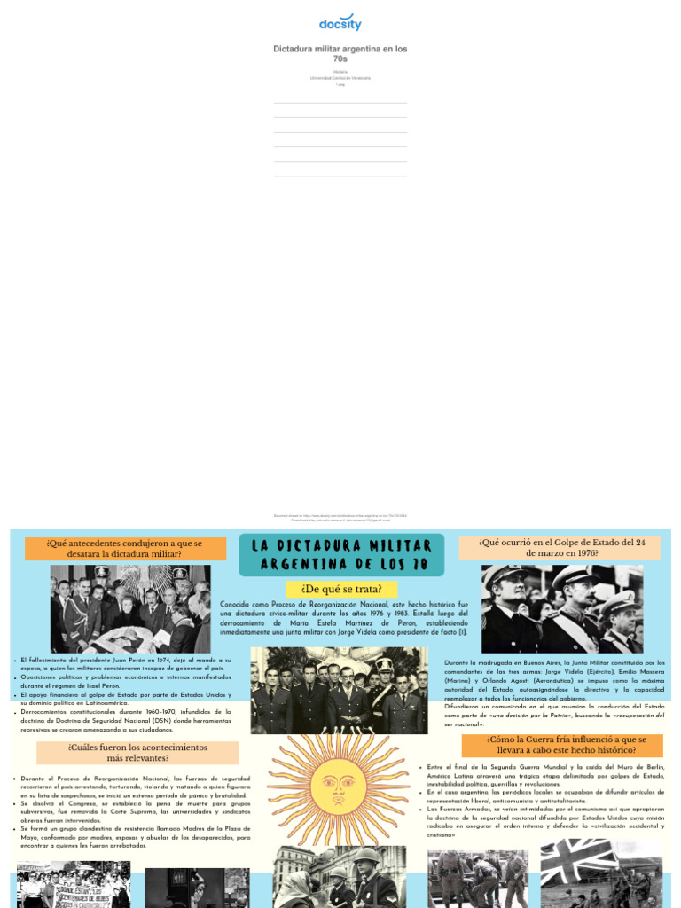 Dictadura Militar-Argentina-En-Los-70s | PDF | Argentina | Gobierno