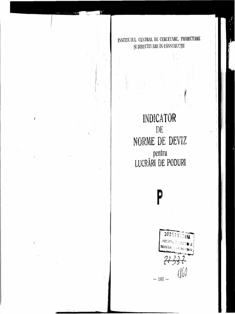 Indicator Norme Deviz 1981 P Poduri | PDF