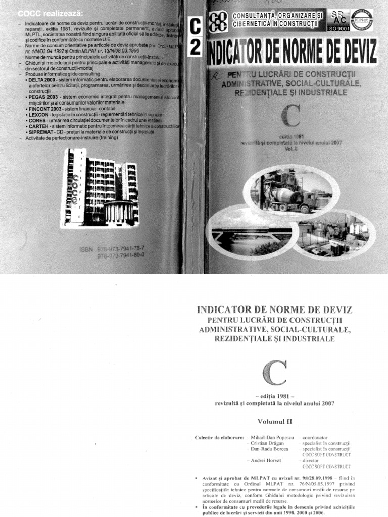 Indicator Norme Deviz 1981 C Vol.2 Constructii | PDF