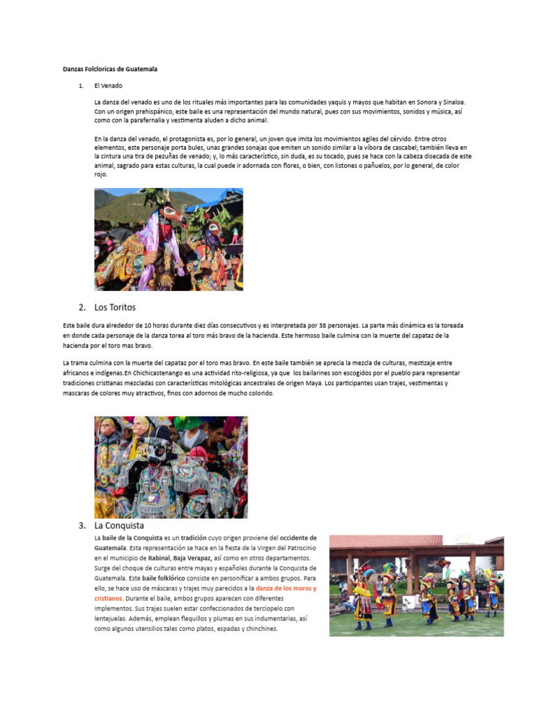 Danzas Folcloricas De Guatemala Pdf Bailes Guatemala