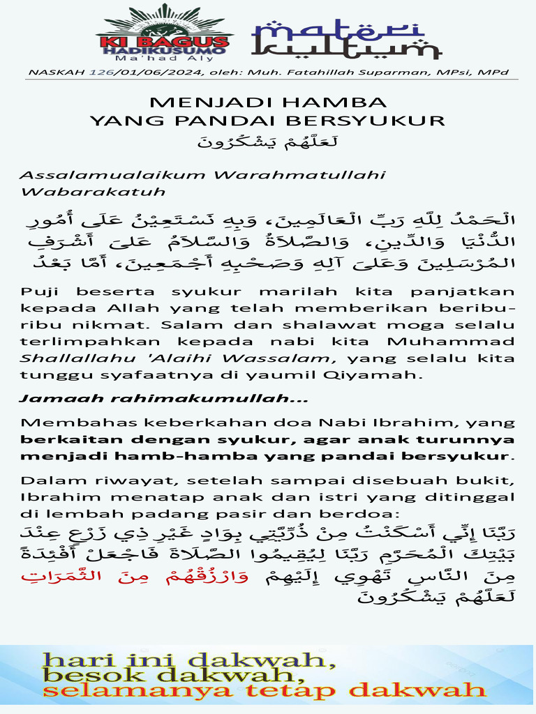 137 - f126 Menjadi Hamba Bersyukur | PDF | Agama & Spiritualitas