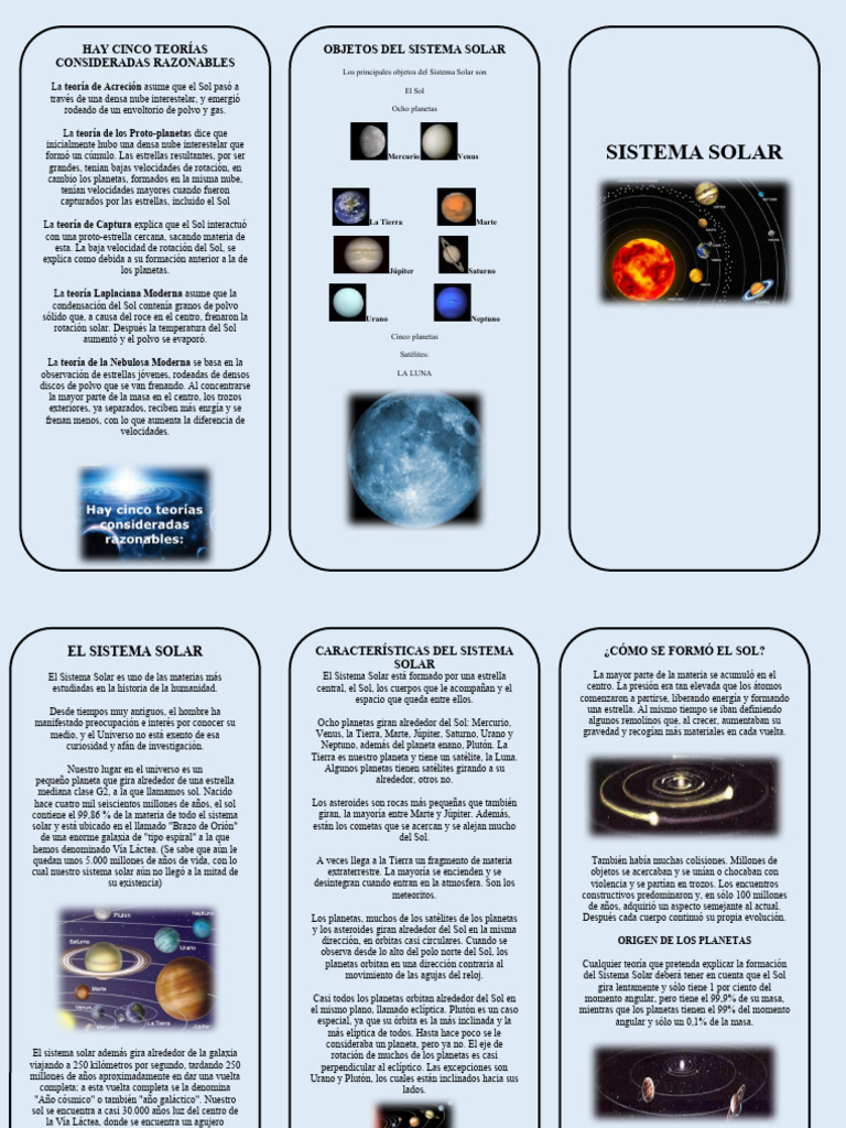Triptico Del Sistema Solar 3 | PDF | Sistema solar | Planetas