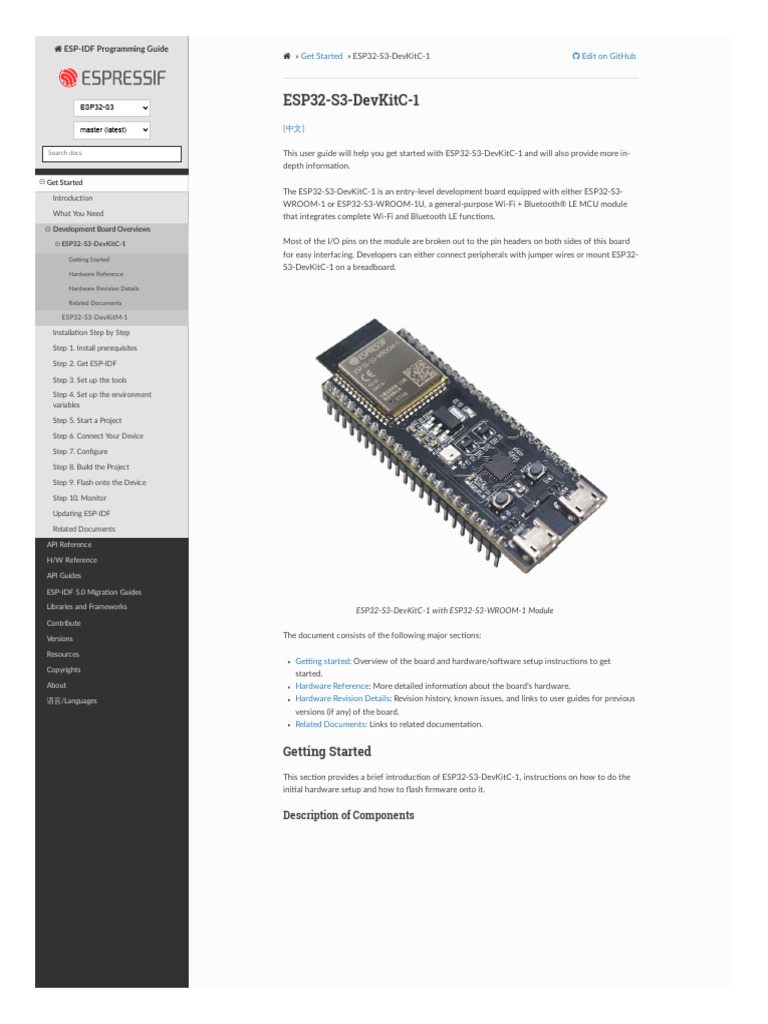 Espressif Esp32 S3 User Guide Devkitc 1 26 22 Pdf Usb Computing