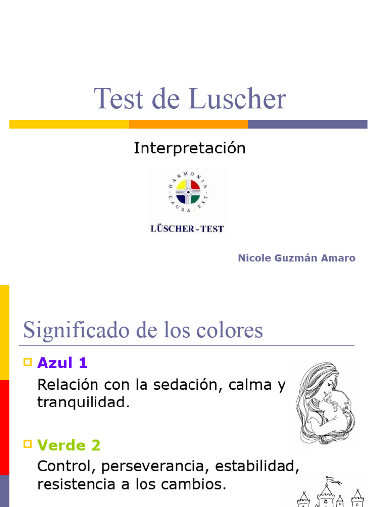 Interpretación Test de Luscher | PDF | Conceptos psicologicos ...