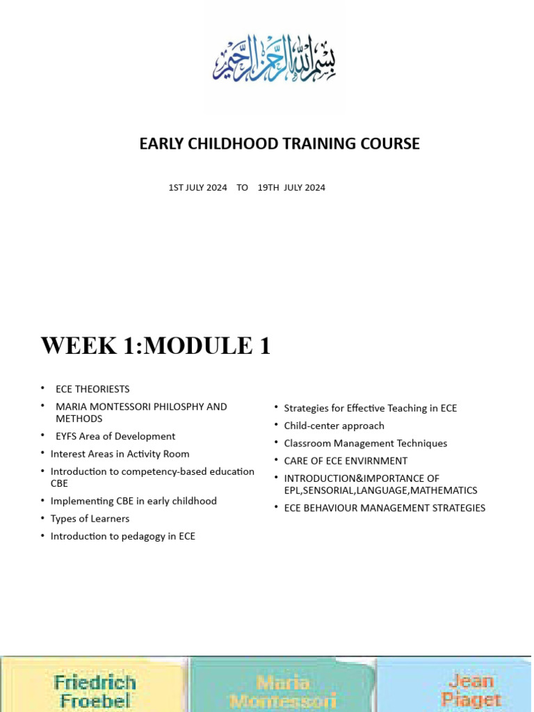 Final Ecd 1 Pdf Early Childhood Education Learning