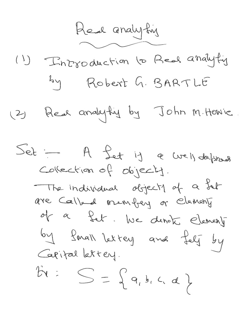 Real Analysis Lecture-1 (01!08!2023) - Compressed | PDF