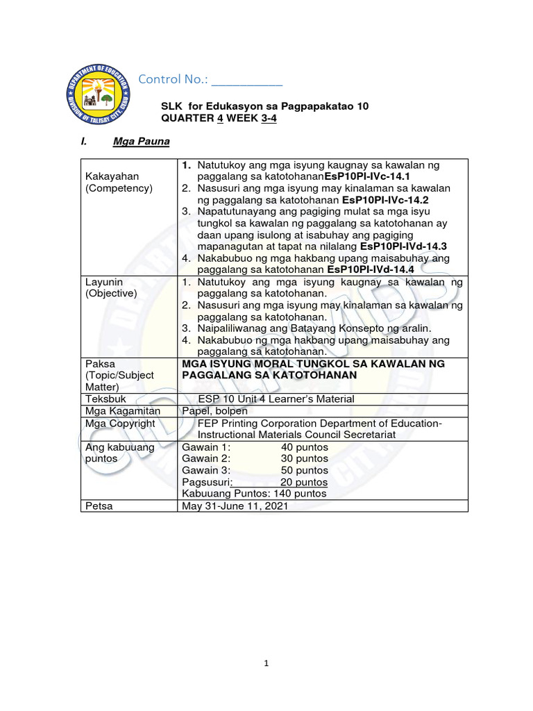 Esp10 q4 Week 3 4 Emmie Base | PDF