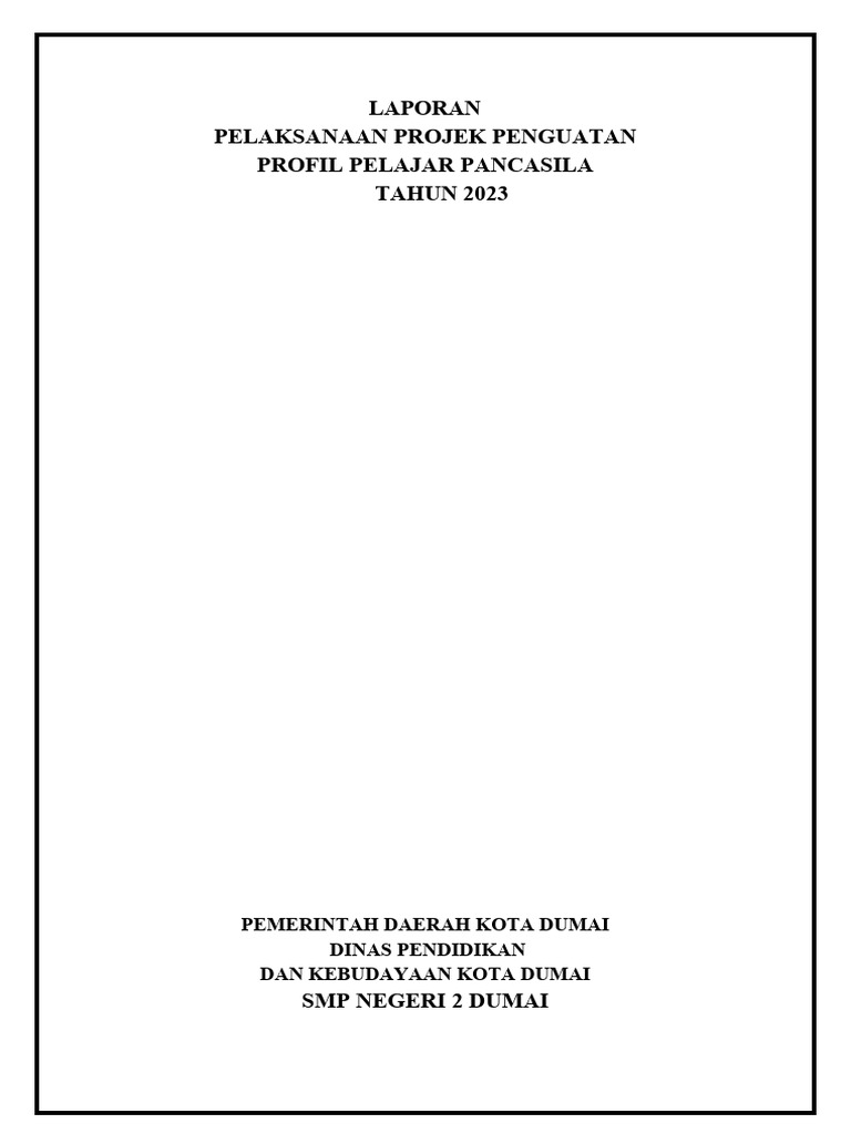 LAPORAN PELAKSANAAN PROJEK PENGUATAN Ok | PDF