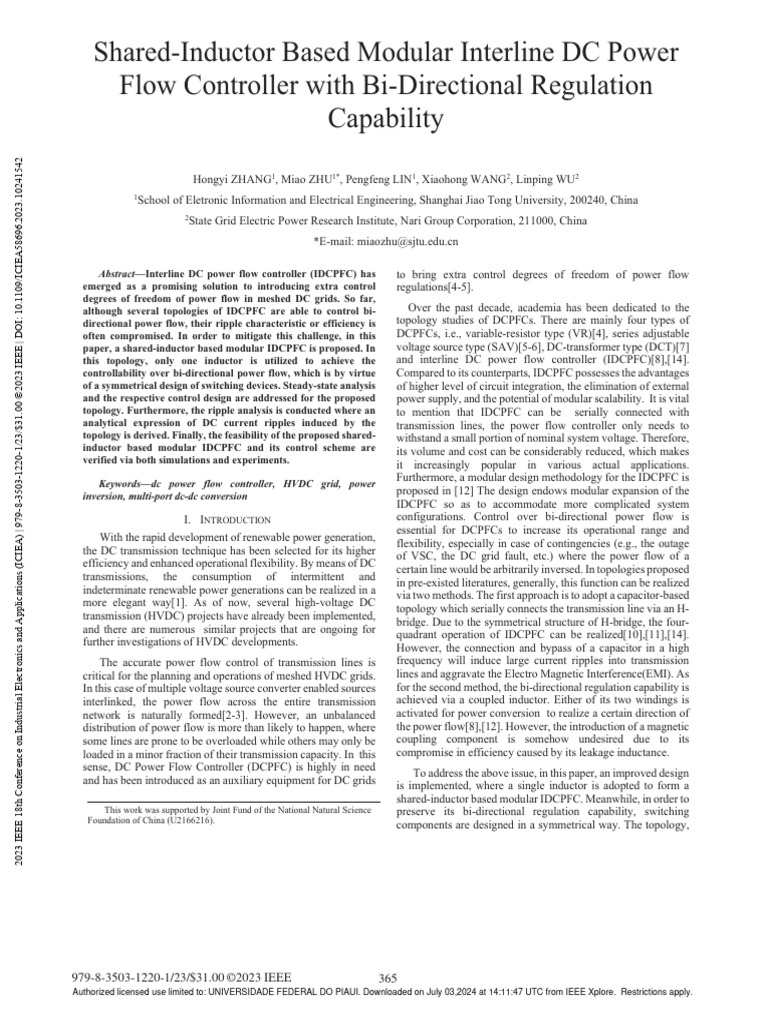 Modular DC Power Flow Control | PDF | Electric Power Transmission | High Voltage Direct Current