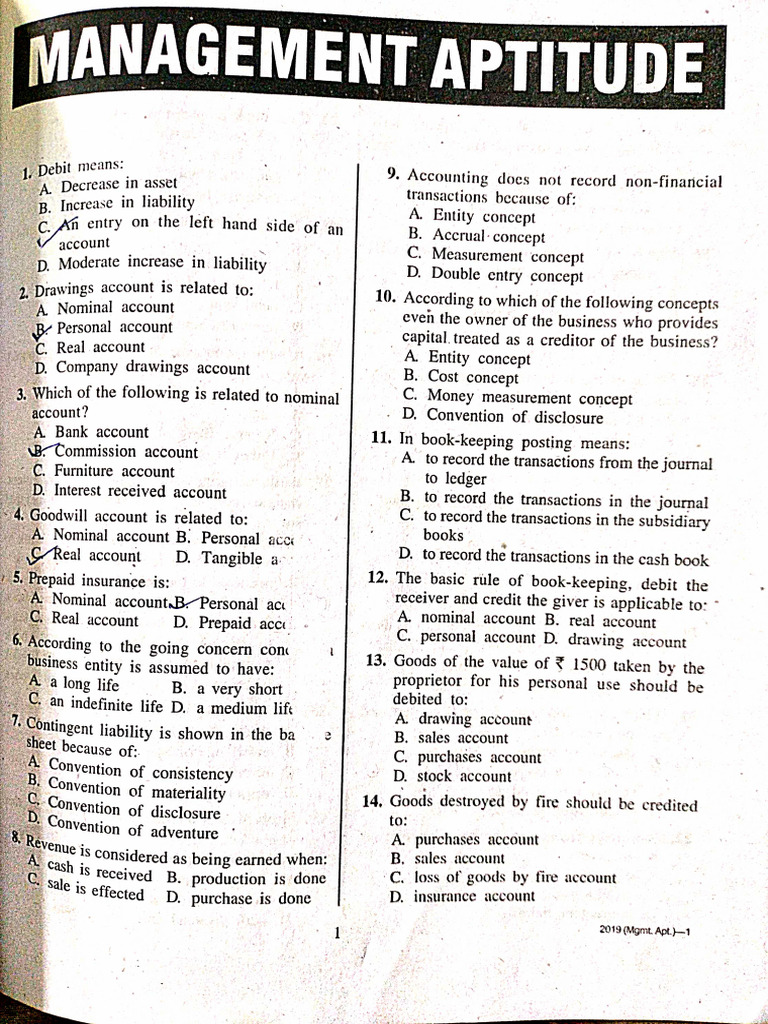 Management Aptitude | PDF