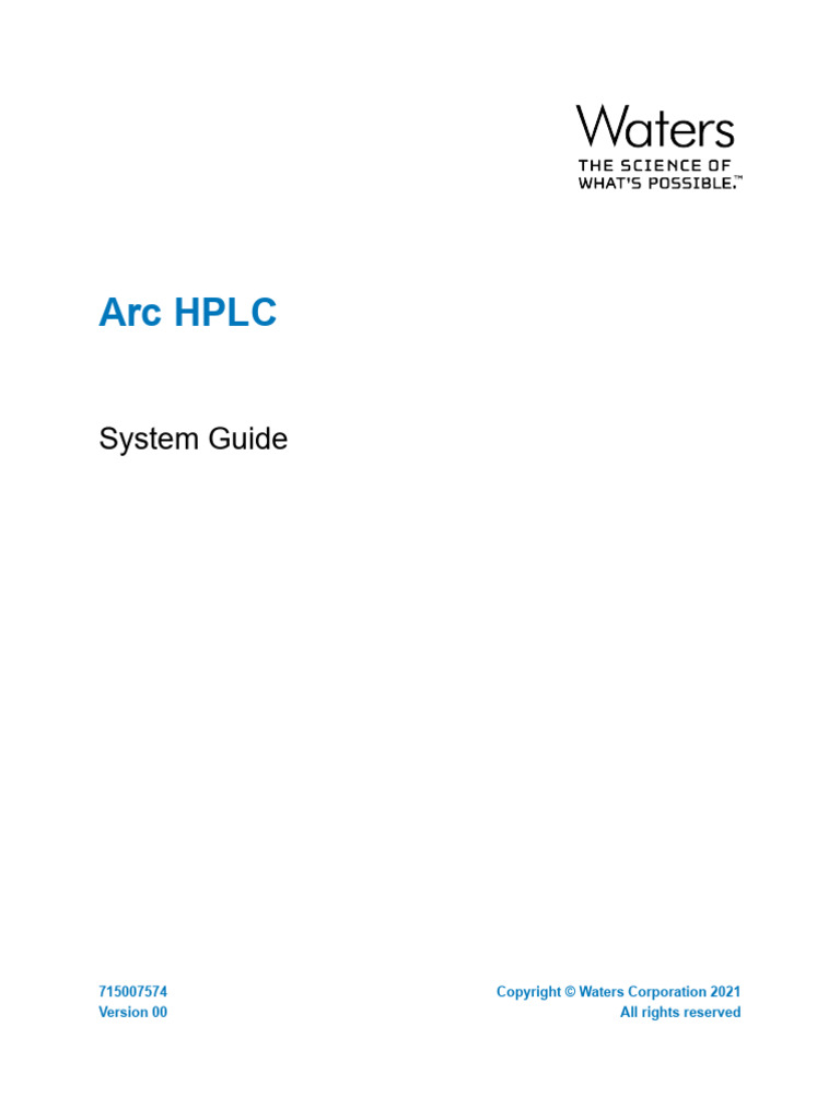 Arc HPLC: System Guide | PDF | High Performance Liquid Chromatography | Chromatography