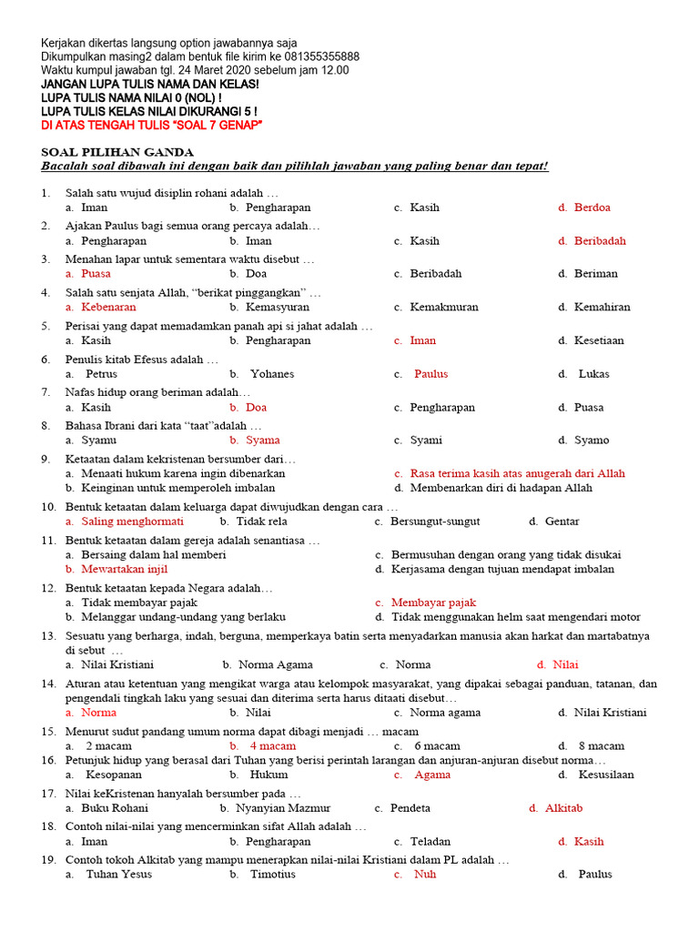 SOAL 7 SMT - GENAP | PDF