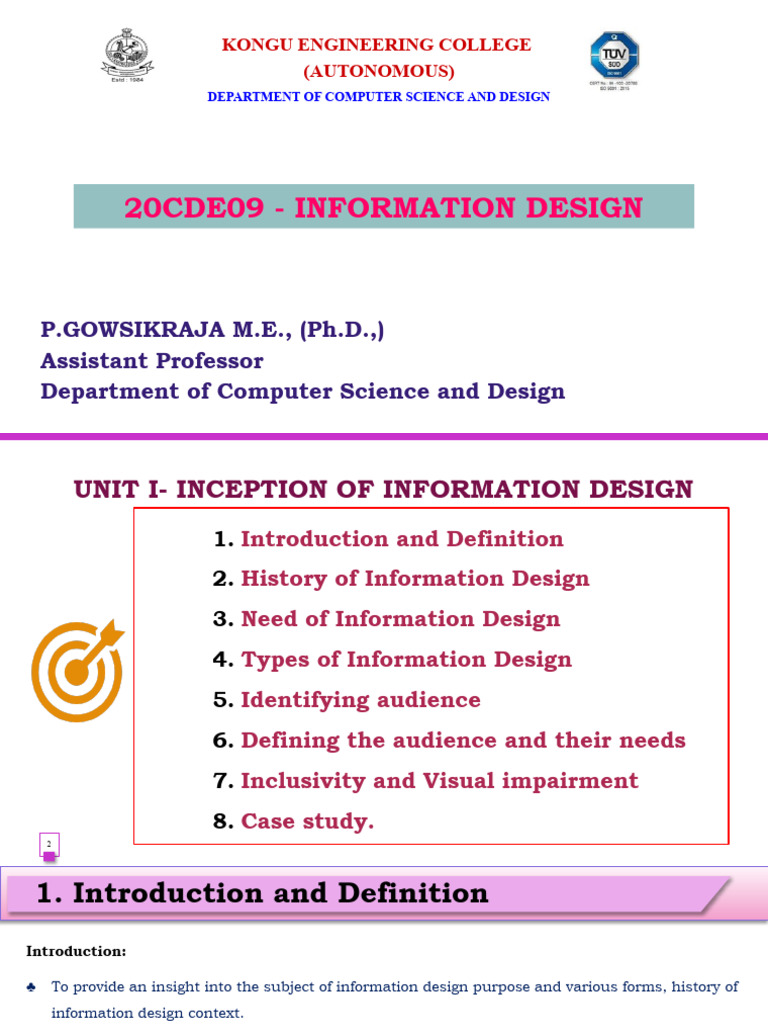 Overview of Information Design Concepts | PDF | Graphical User ...