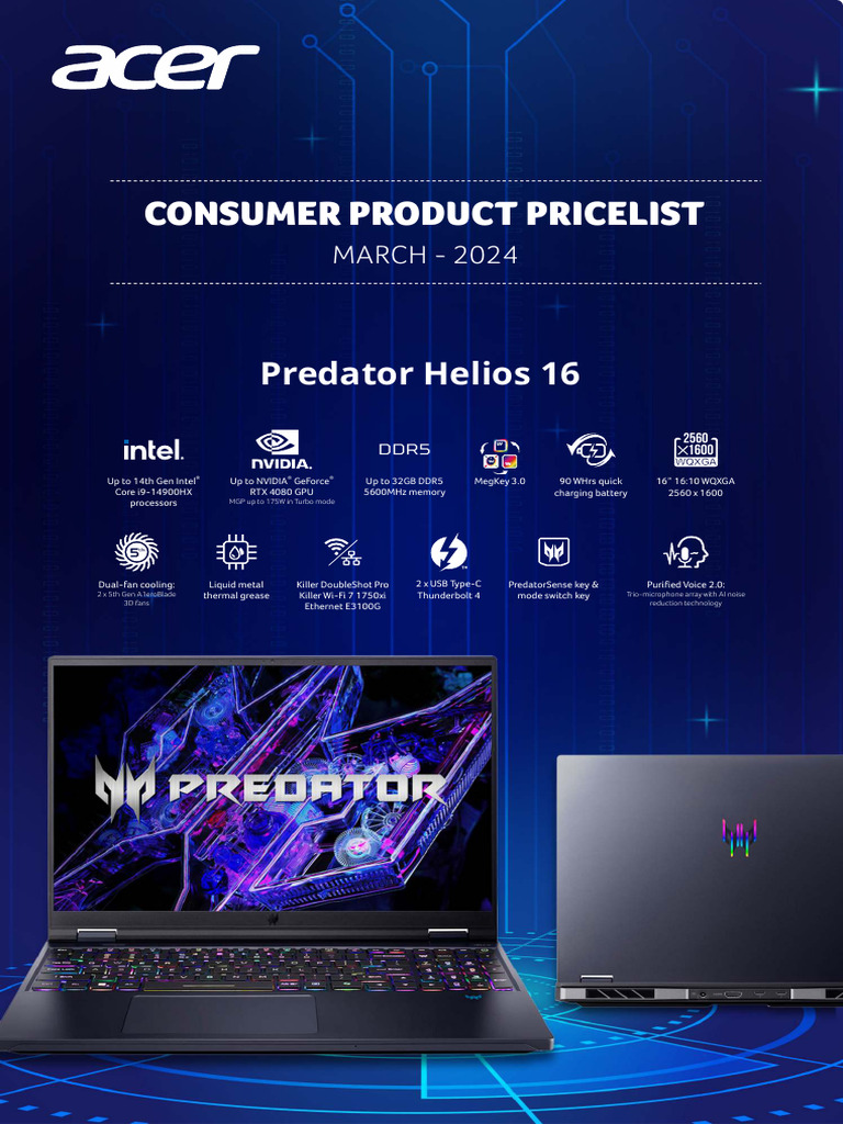 Acer Consumer Price List Mar 2024 | PDF | Solid State Drive | Computing
