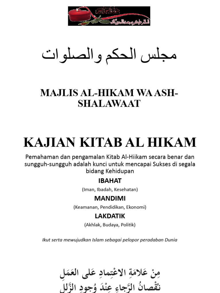 Pemahaman Kitab Al-Hikam untuk Sukses | PDF