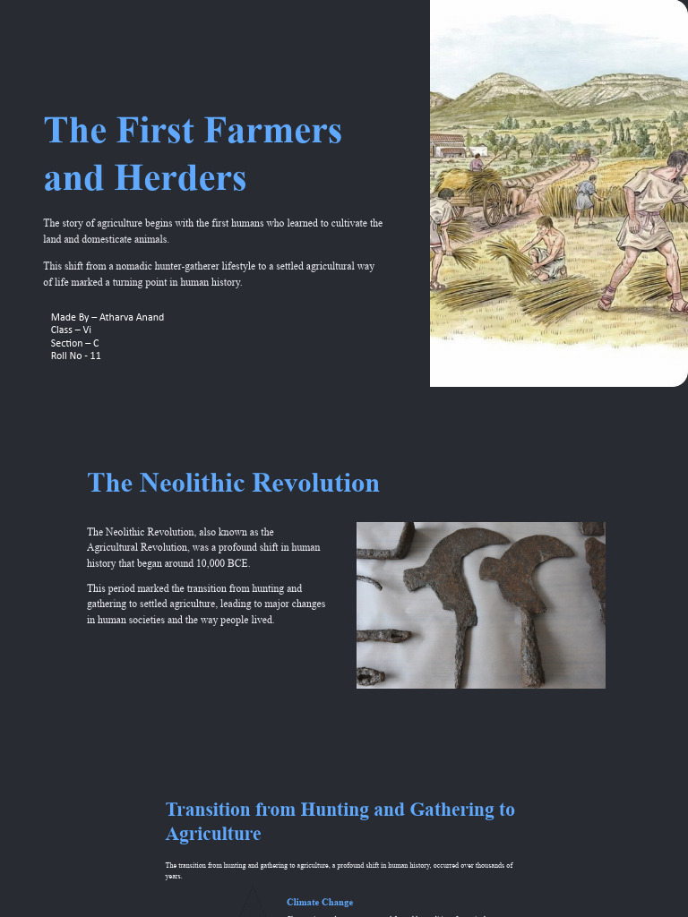 The First Farmers and Herders | PDF | Agriculture | Domestication