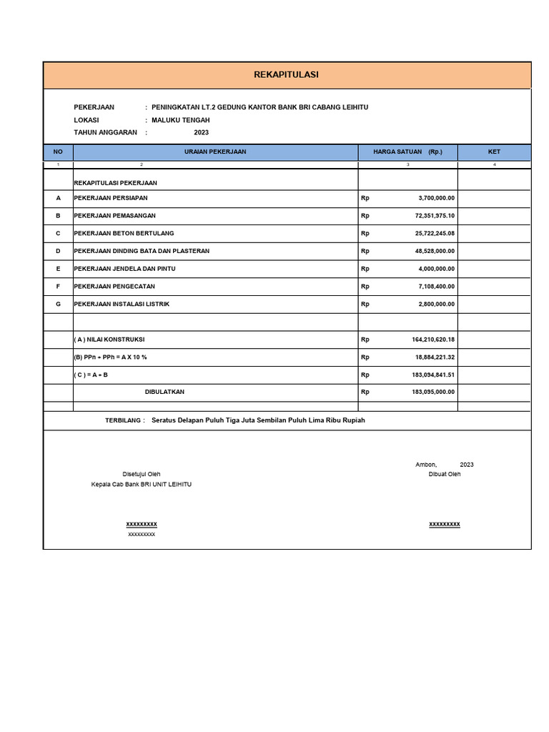 Rab Bank Bri Unit Hitu Lantai Ii | PDF