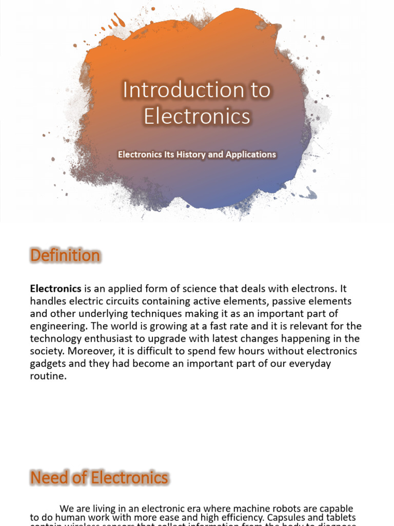 Introduction To Electronics | PDF | Electronics | Transistor