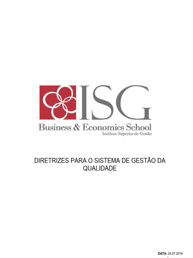 Mod.099.00 Diretrizes para o Sistema de Gestão Da Qualidade ISG 1 | PDF ...