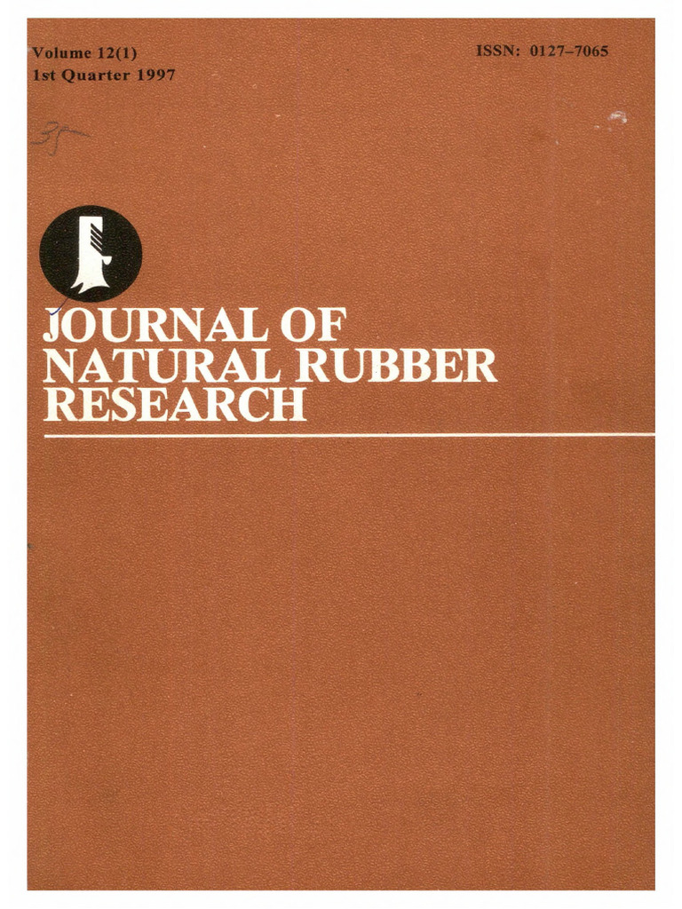 J.of Rubber 1997 v12 n1 | PDF | Young's Modulus | Materials