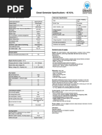 Diesel Generator Set Specification Sheet - 10KVA | PDF | Diesel Engine ...