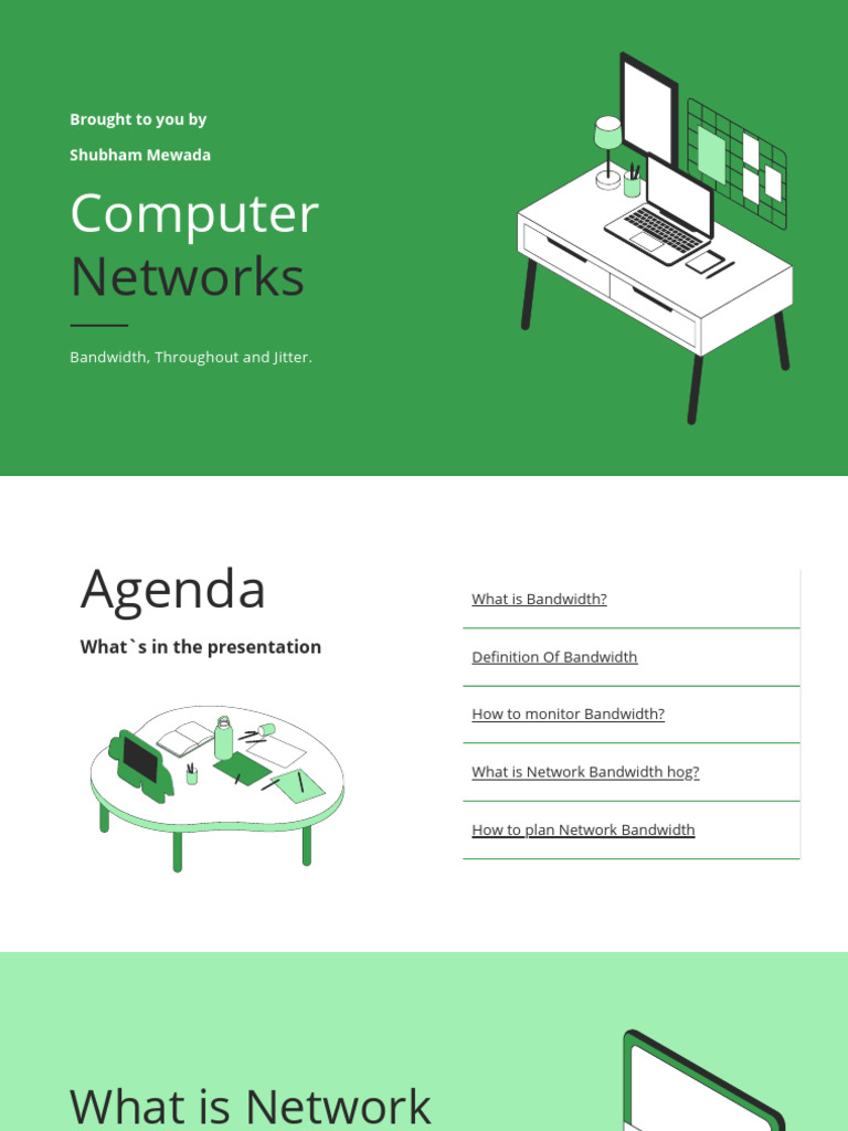 Computer Networks Presentation Pdf Computer Network Bandwidth 4197
