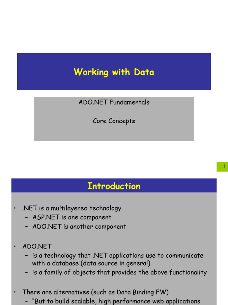 11 Data Access Part I-1 | PDF | Databases | Microsoft Sql Server