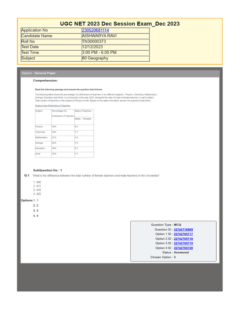PYQ UGC NET | Download Free PDF | Multiple Choice | Data Collection