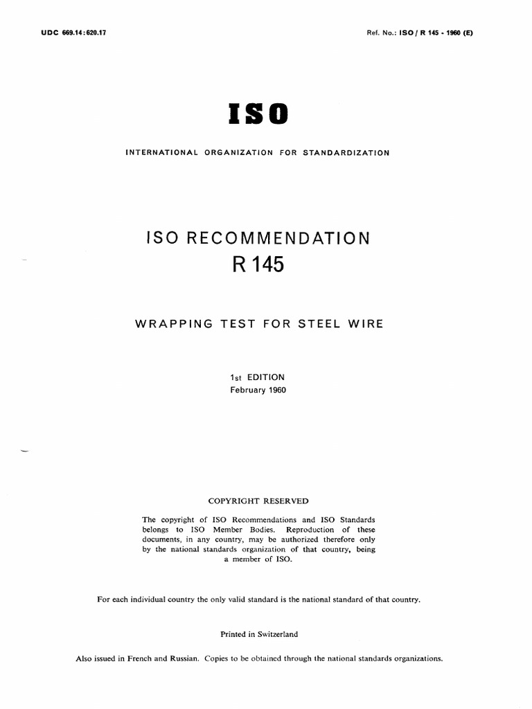 ISO R 00145-1960 Scan | PDF