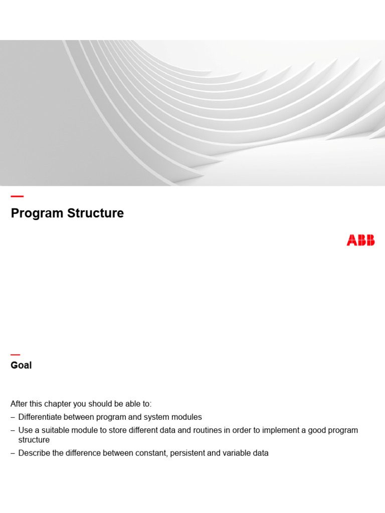04 IRC5 ProgramStructure RW6 M1015 en | PDF | Computer Program | Programming