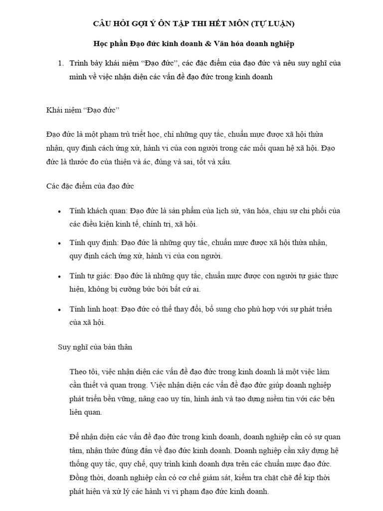 Cau Hoi On Tap DDKD-VHDN | PDF