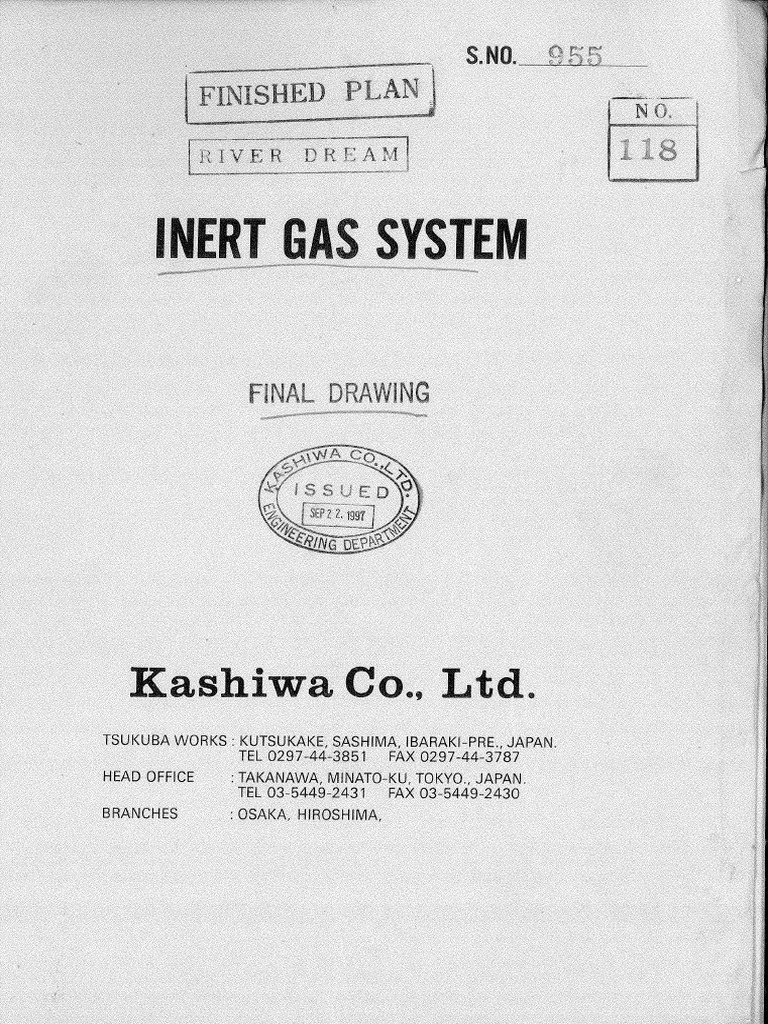 118 Inert Gas System Final Drawing | PDF
