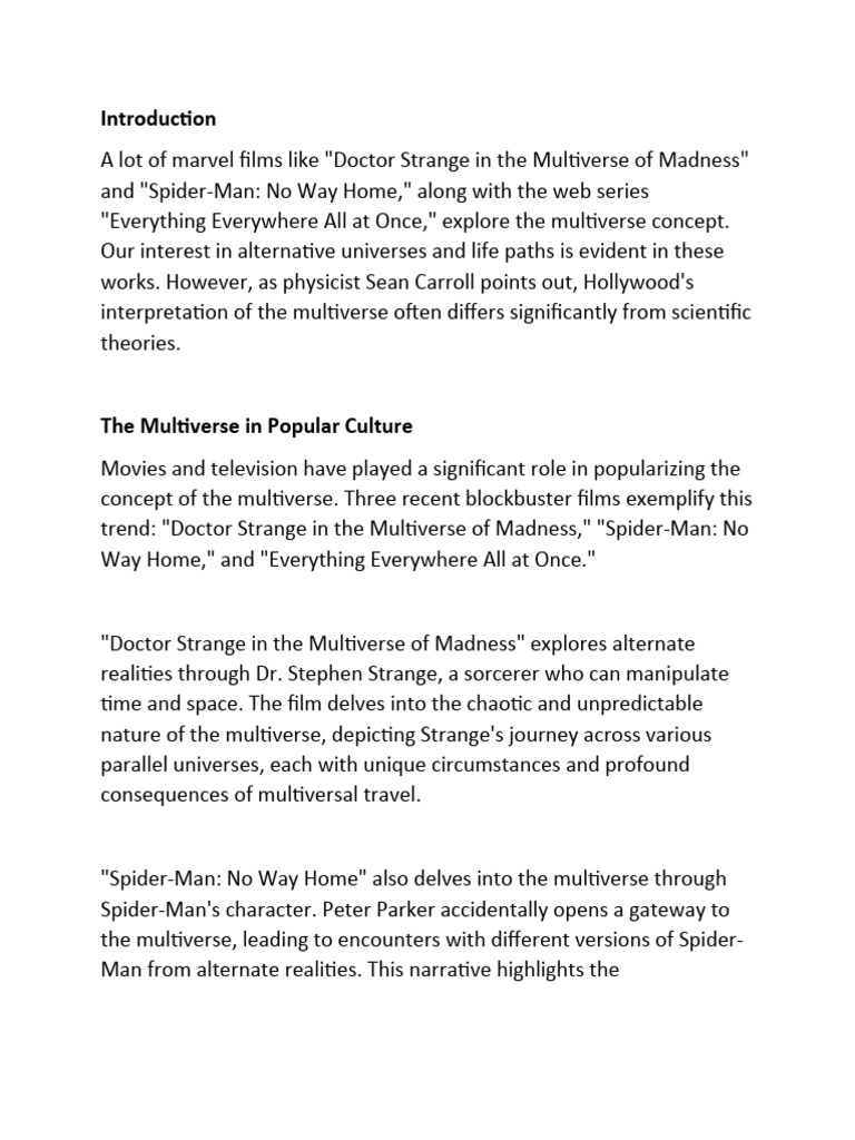 English Project 247 | PDF | Multiverse | Universe