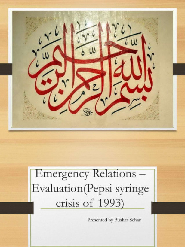 Case Study Pepsi Syringe Crisis Of 1991 20240702 135822 Pdf