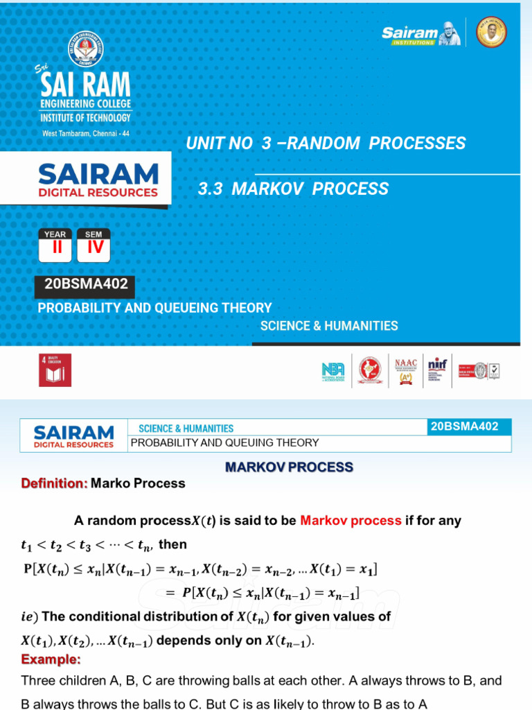 3.3 Markov Process | PDF | Measure Theory | Operations Research