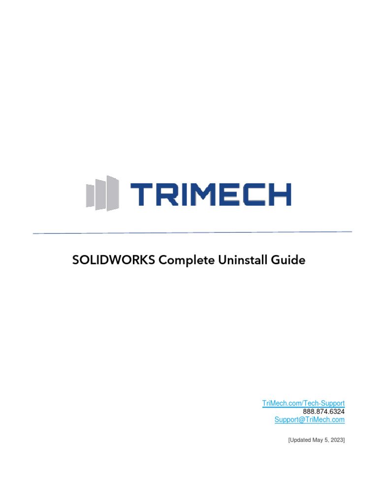Solidworks Uninstall Guide | PDF | Windows Registry | Installation ...