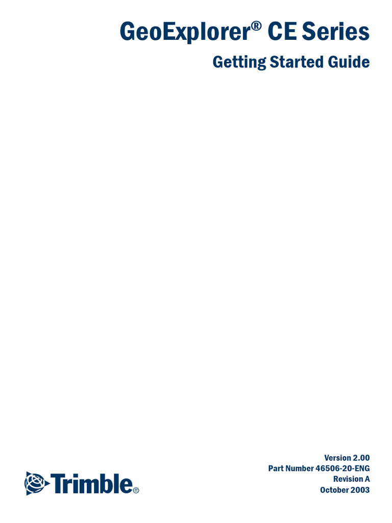 Manual GPS GeoCE - 200 - GSG - 46506-20-ENG | PDF | Computer Engineering | Computing