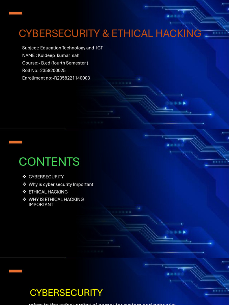 Cybersecurity & Ethical Hacking | PDF