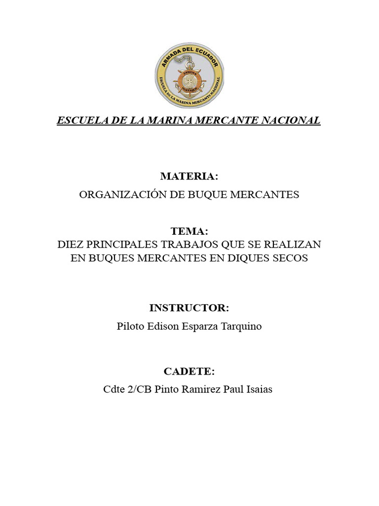 Trabajos en Buques Mercantes en Dique Seco | PDF | Pintar | Soldadura