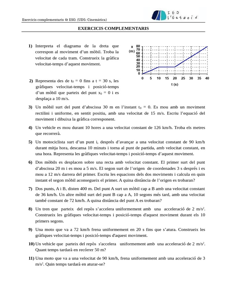 Exercicis Complementaris - 4eso - Ud5 | PDF