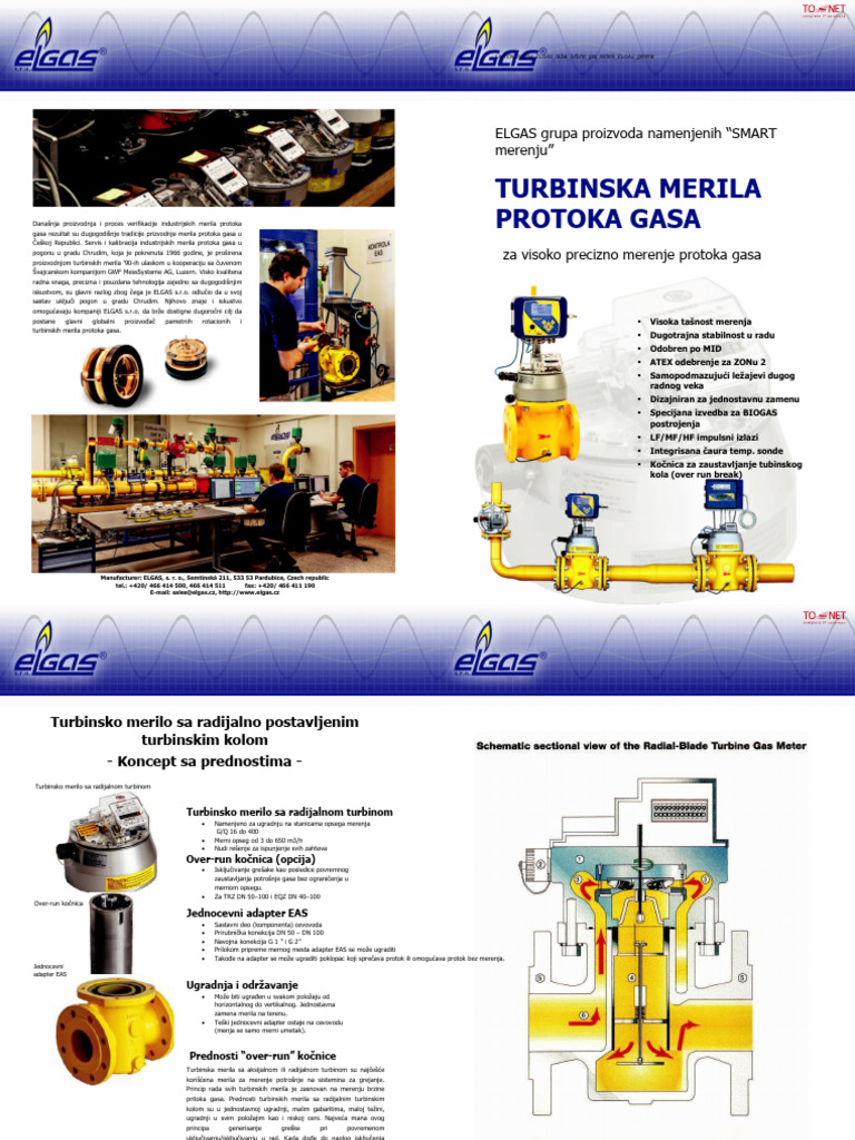 Turbinska Merila Sa Radijalnom Turbinom TRZ EQZ EQZK 1 | PDF
