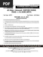 PNC-30 Questions Jee Mains and Advance | PDF