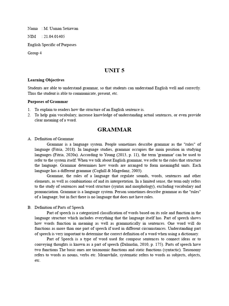 Esp Unit 5 | PDF | Adverb | Noun