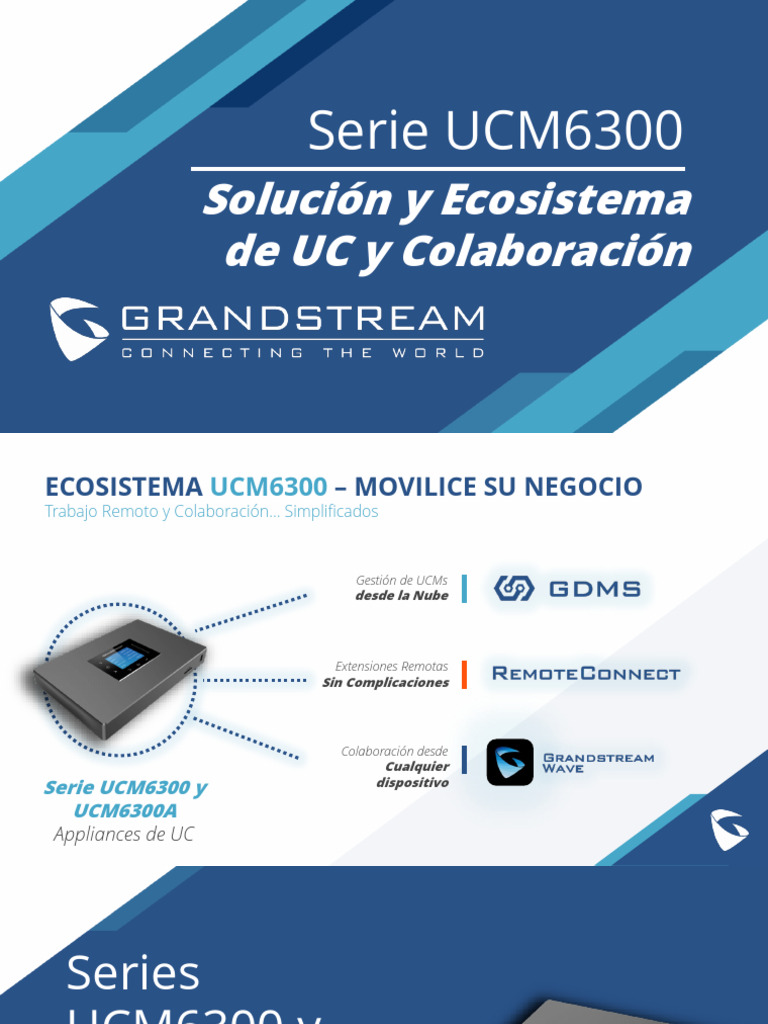 UCM6300 Series Product Presentation Spanish | PDF | Computación en la nube | Aplicación movil