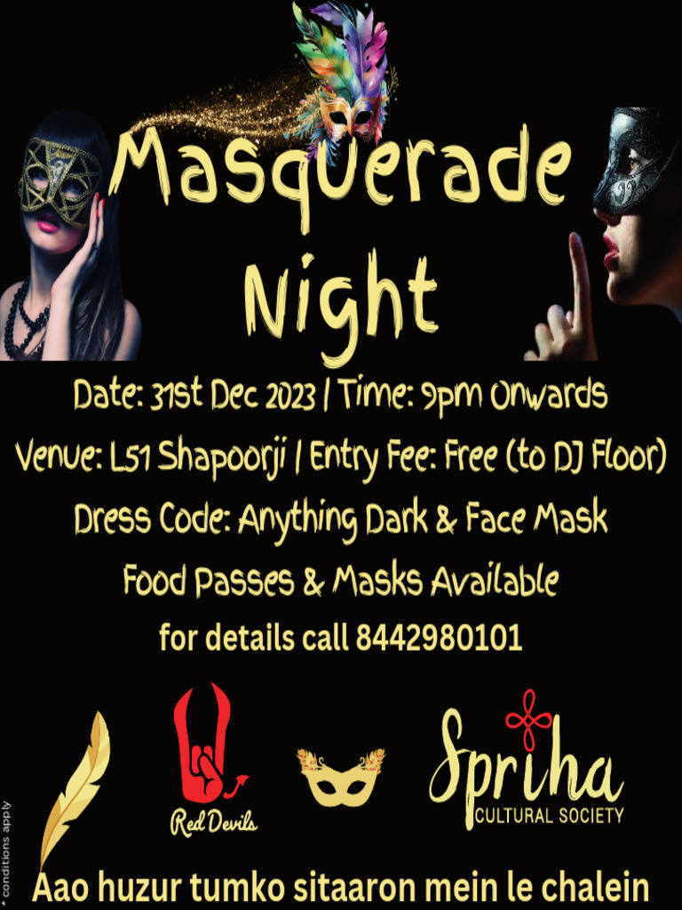 Masquerade Night Banner | PDF