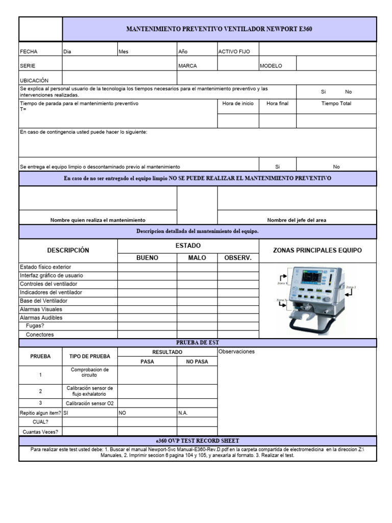 Mantenimiento Preventivo Ventilador E360 | PDF | Informática