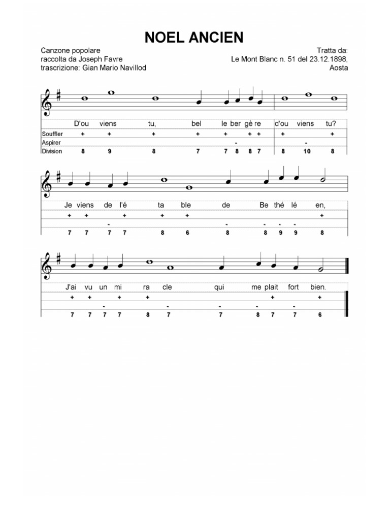 D Ou Viens Tu Belle Bergere PDF | PDF