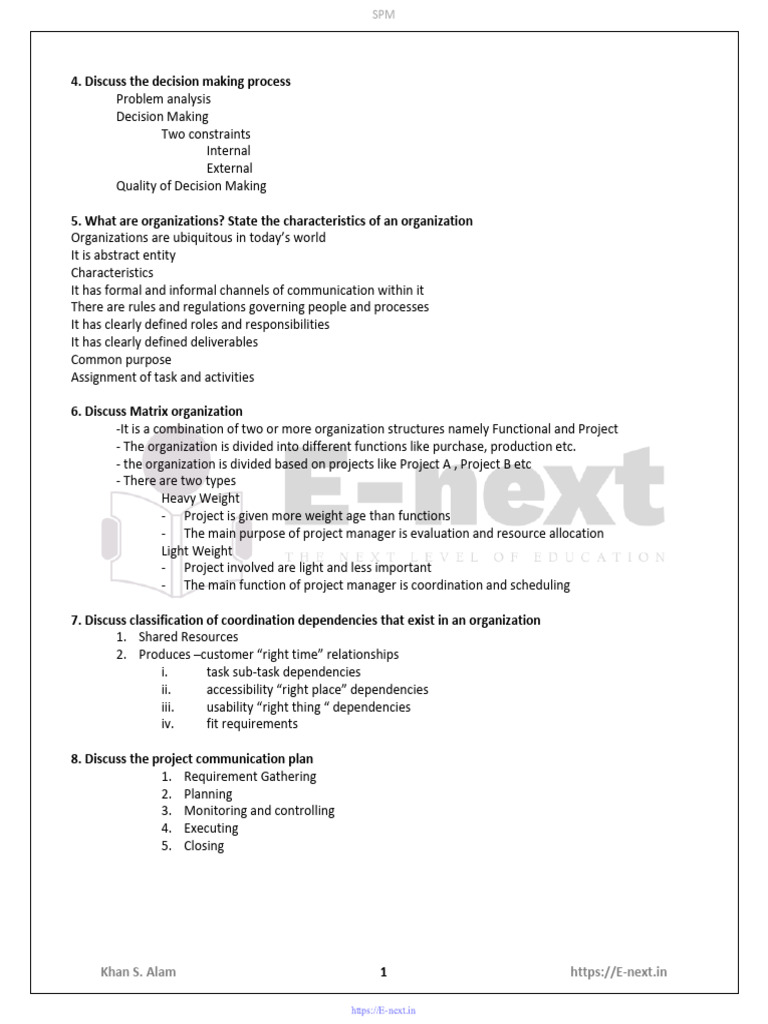 SPM QB-2 (E-Next - In) 1 | PDF | Software Quality | Audit