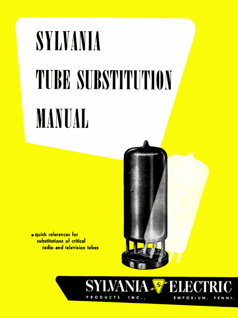 Valve Substitution Book l1953 | PDF